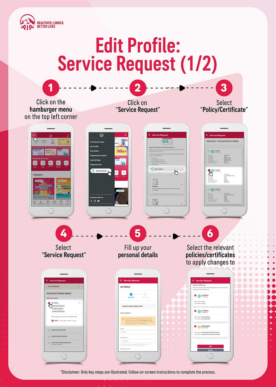 AIA+ Guide: Service Request | AIA Malaysia