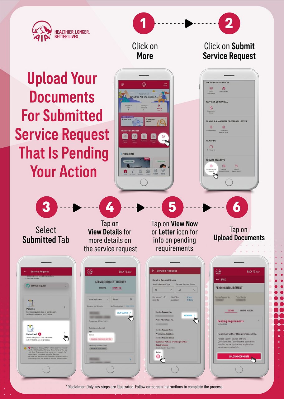 AIA+ Guide: Service Request | AIA Malaysia