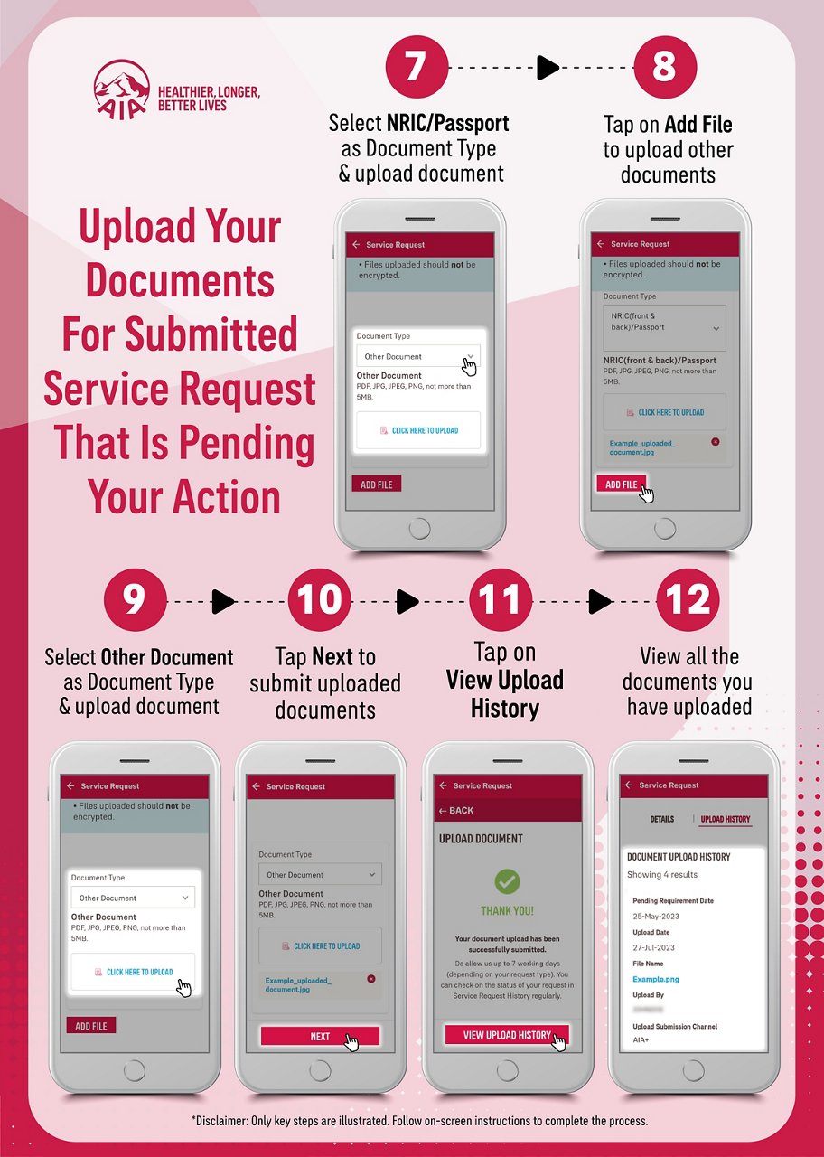 AIA+ Guide: Service Request | AIA Malaysia