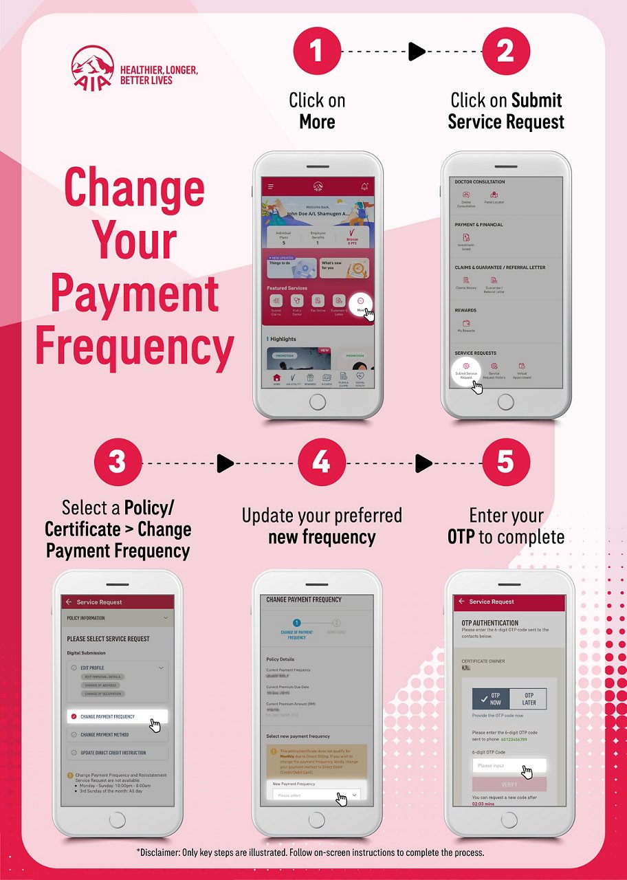 AIA+ Guide: Service Request | AIA Malaysia