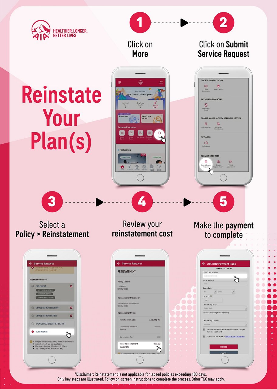 AIA+ Guide: Service Request | AIA Malaysia