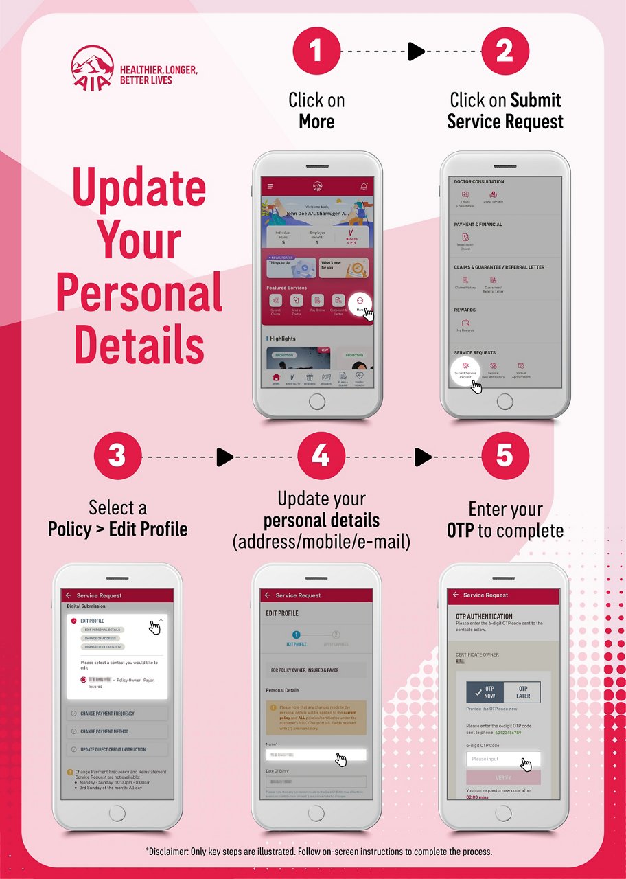 AIA+ Guide: Service Request | AIA Malaysia