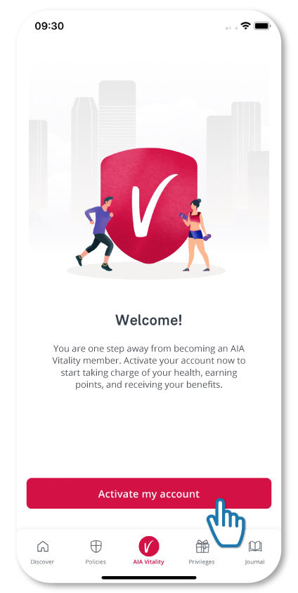 Activate AIA Vitality account