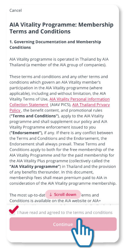 Activate AIA Vitality account