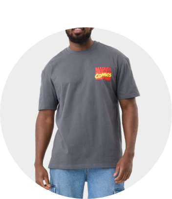 Mens Tops & T-Shirts | Basic, Band & Graphic Tees | BIG W