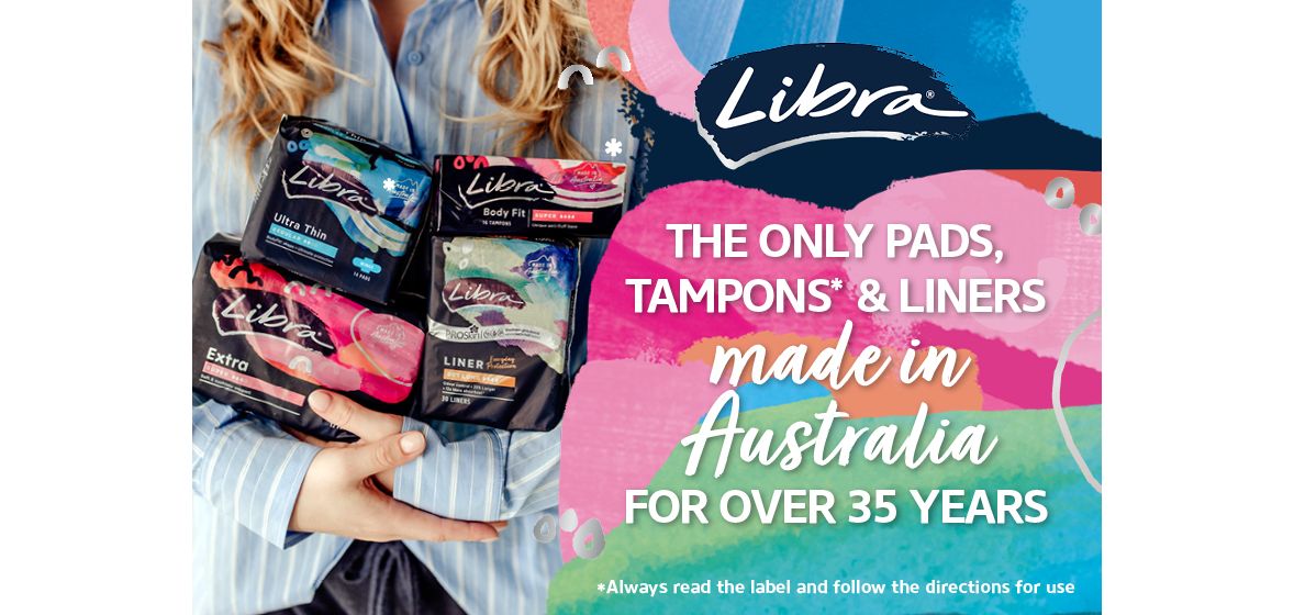 Libra | Feminine Hygiene Pad, Liners and Tampons | BIG W