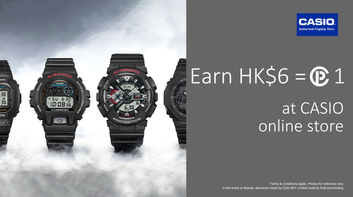 CASIO Authorized Online Flagship Store: Earn HK$6 = :P:1