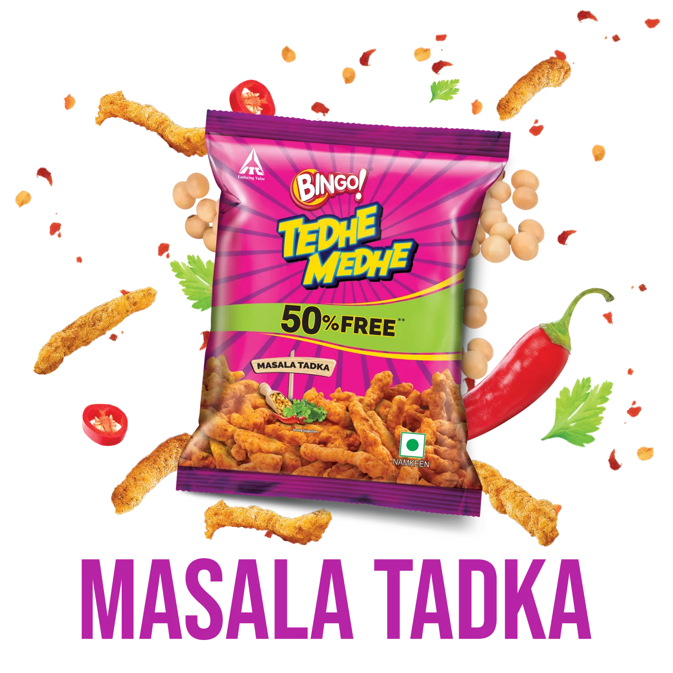 Enjoy Bingo Crunchy Snack Delight Tedhe Medhe Online | Bingo Snacks