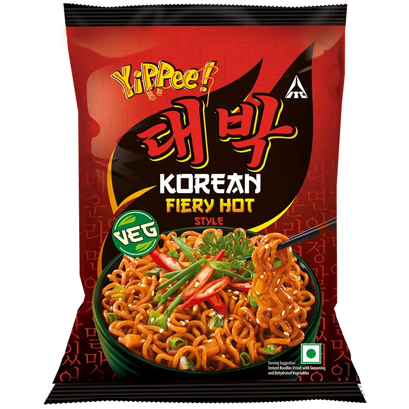 Yippee Korean Fiery Hot Style Noodles - Spicy and Flavorful | Sunfeast ...