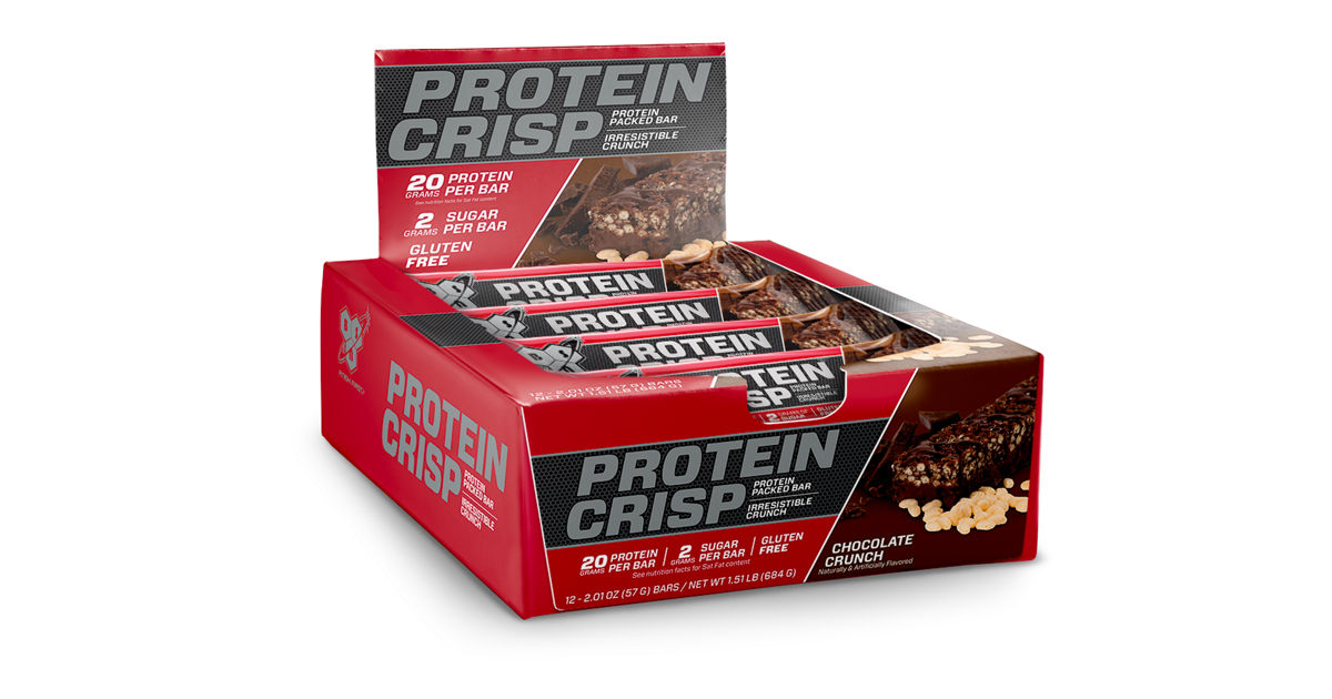 Bsn Protein Crisp - 12 Bars (57G) Chocolate | KRISSHOP - SINGAPORE AIRLINES