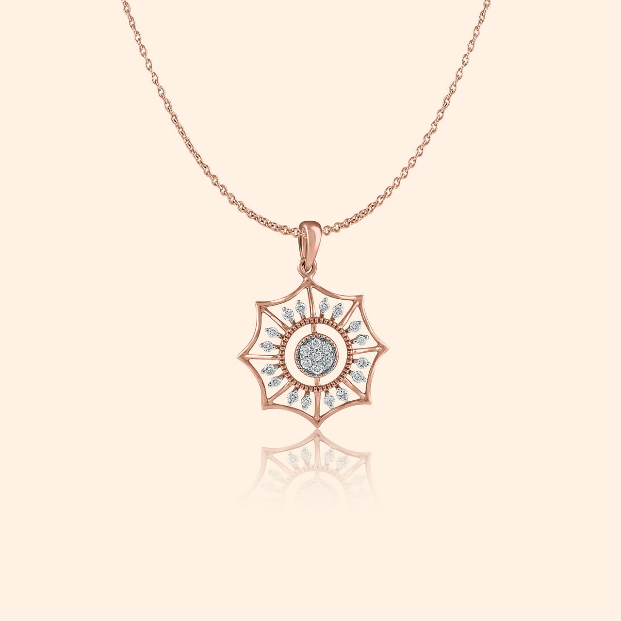 Rose Shard Diamond Pendant By Indriya - Aditya Birla Jewellery