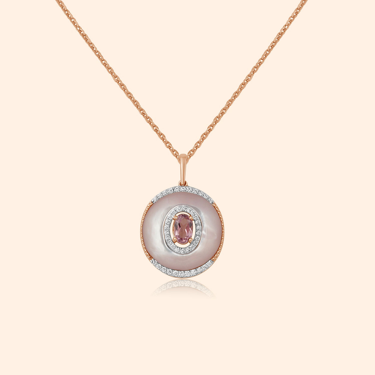 Aurora Blush Diamond Necklace By Indriya - Aditya Birla Jewellery