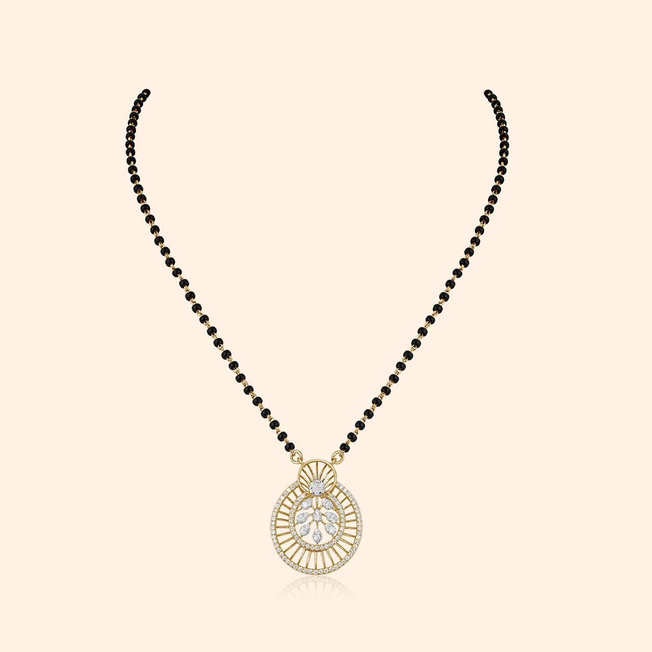 Solara Burst Diamond Mangalsutra By Indriya - Aditya Birla Jewellery
