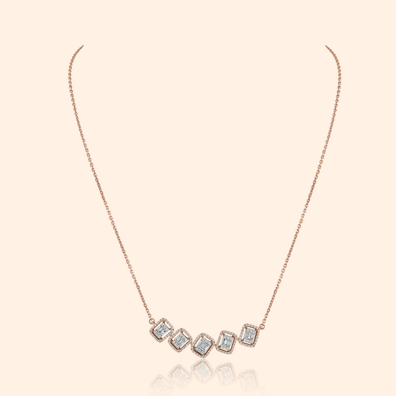 Aurora Diamond Necklace By Indriya - Aditya Birla Jewellery