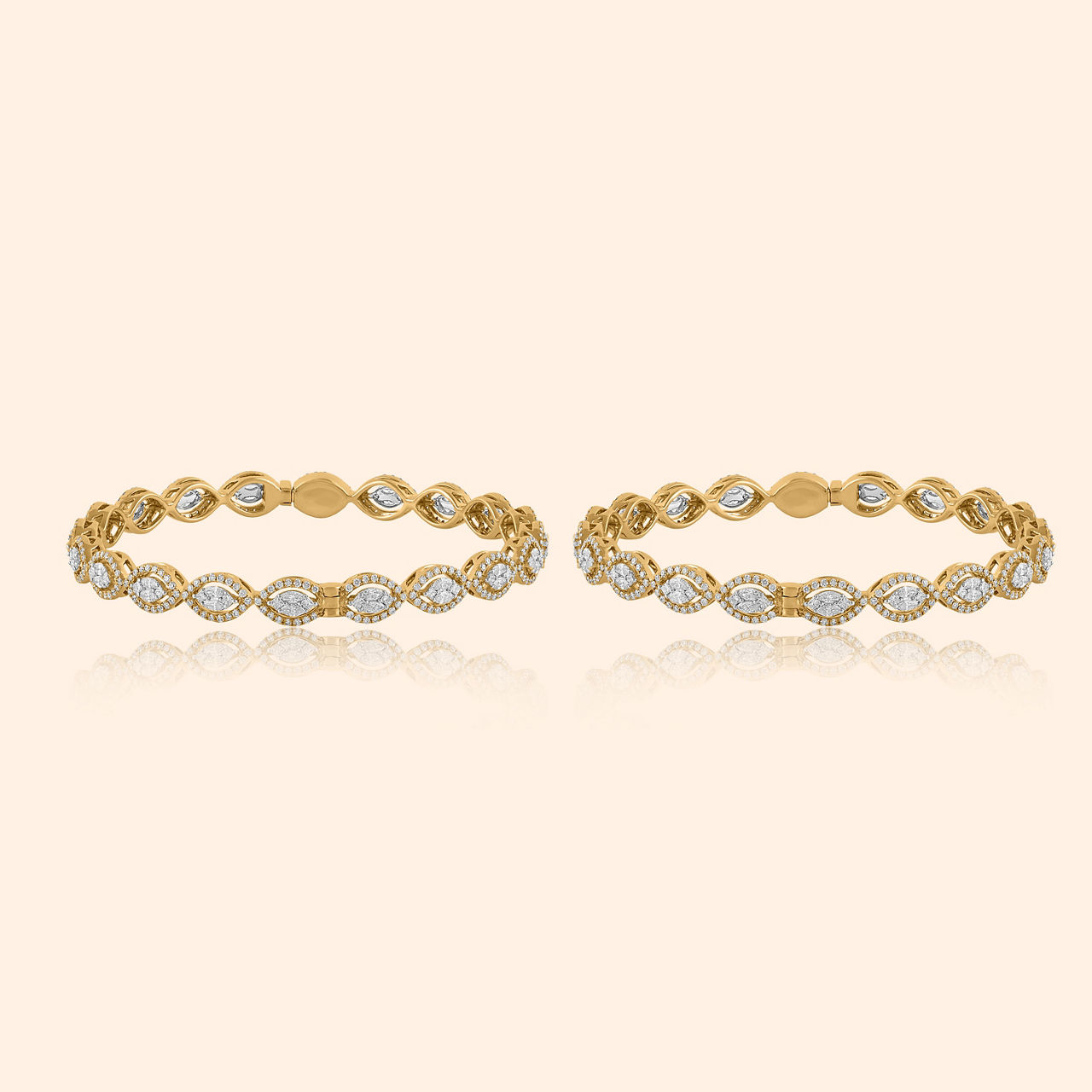 Starburst Diamond Single Bangle By Indriya - Aditya Birla Jewellery