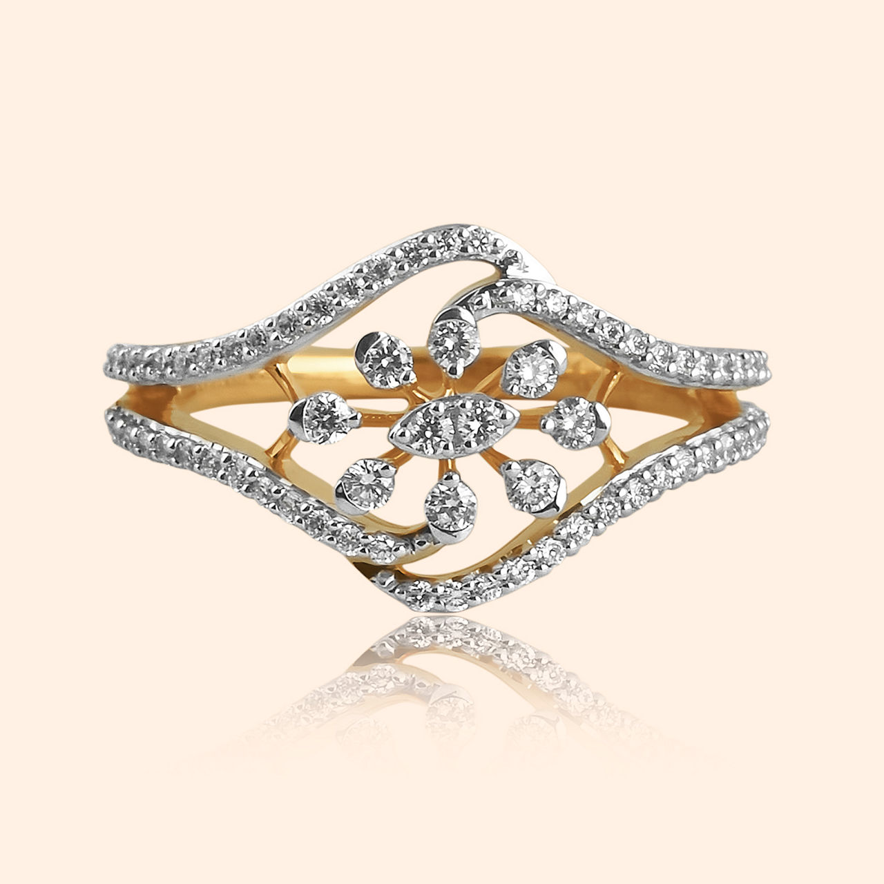 Shimmer Charm Diamond Ring By Indriya - Aditya Birla Jewellery