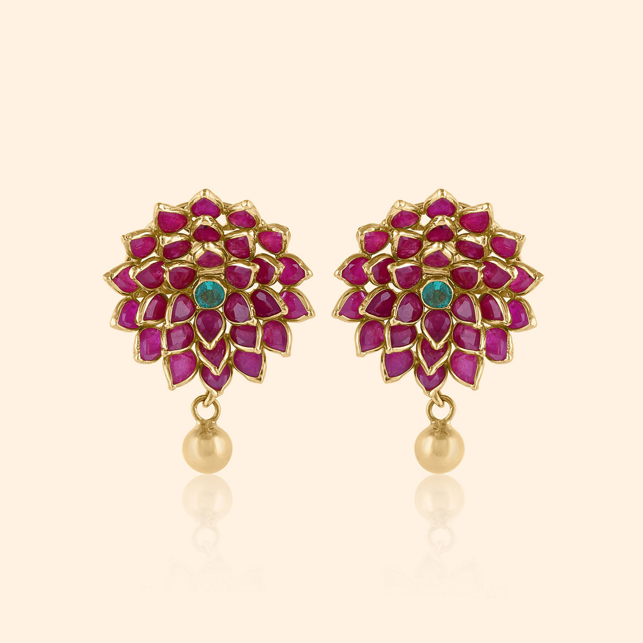 Sirius Gold Earrings By Indriya - Aditya Birla Jewellery