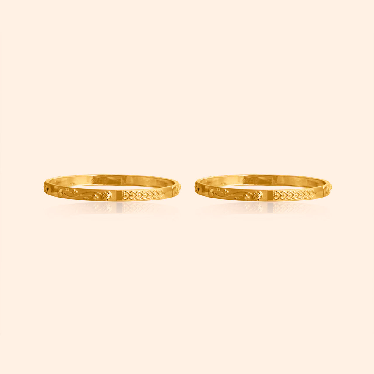 Azeena Gold Bangle By Indriya - Aditya Birla Jewellery