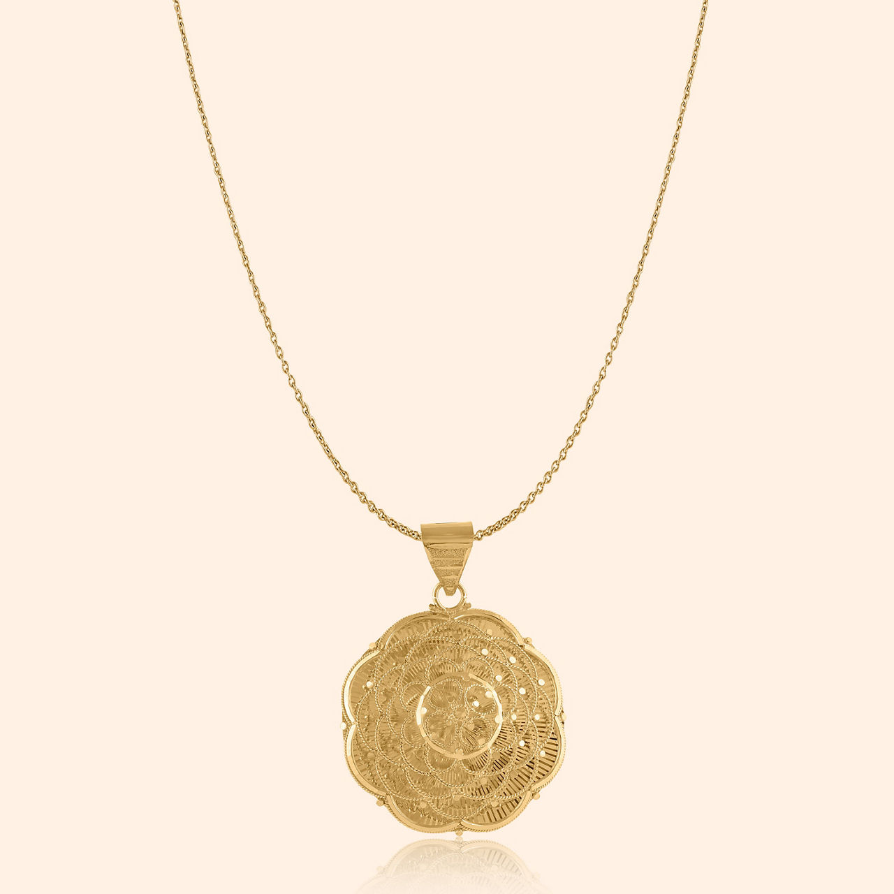Heather Gold Pendant By Indriya - Aditya Birla Jewellery