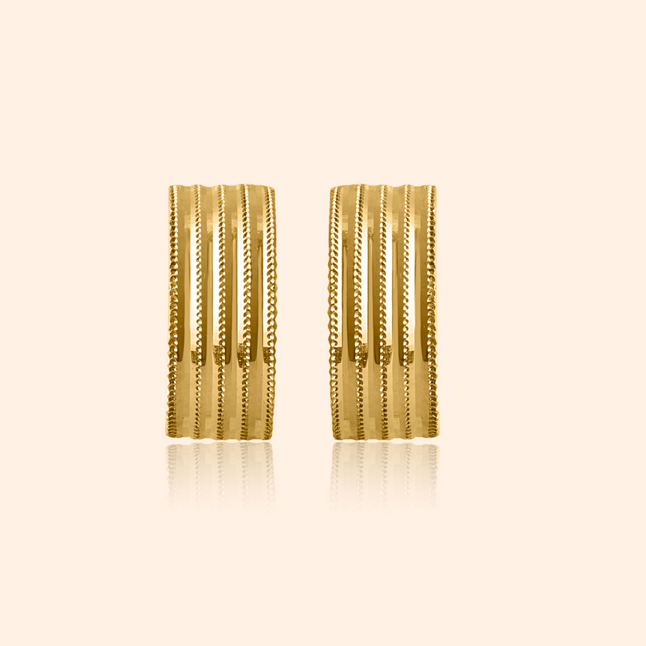 Siviera Gold Stud Earrings By Indriya - Aditya Birla Jewellery