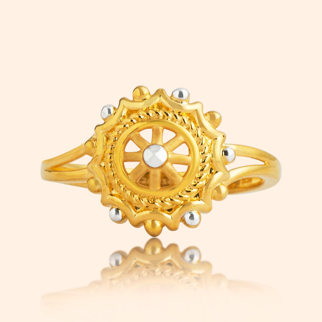 Chakra Radiance Gold Ring By Indriya - Aditya Birla Jewellery