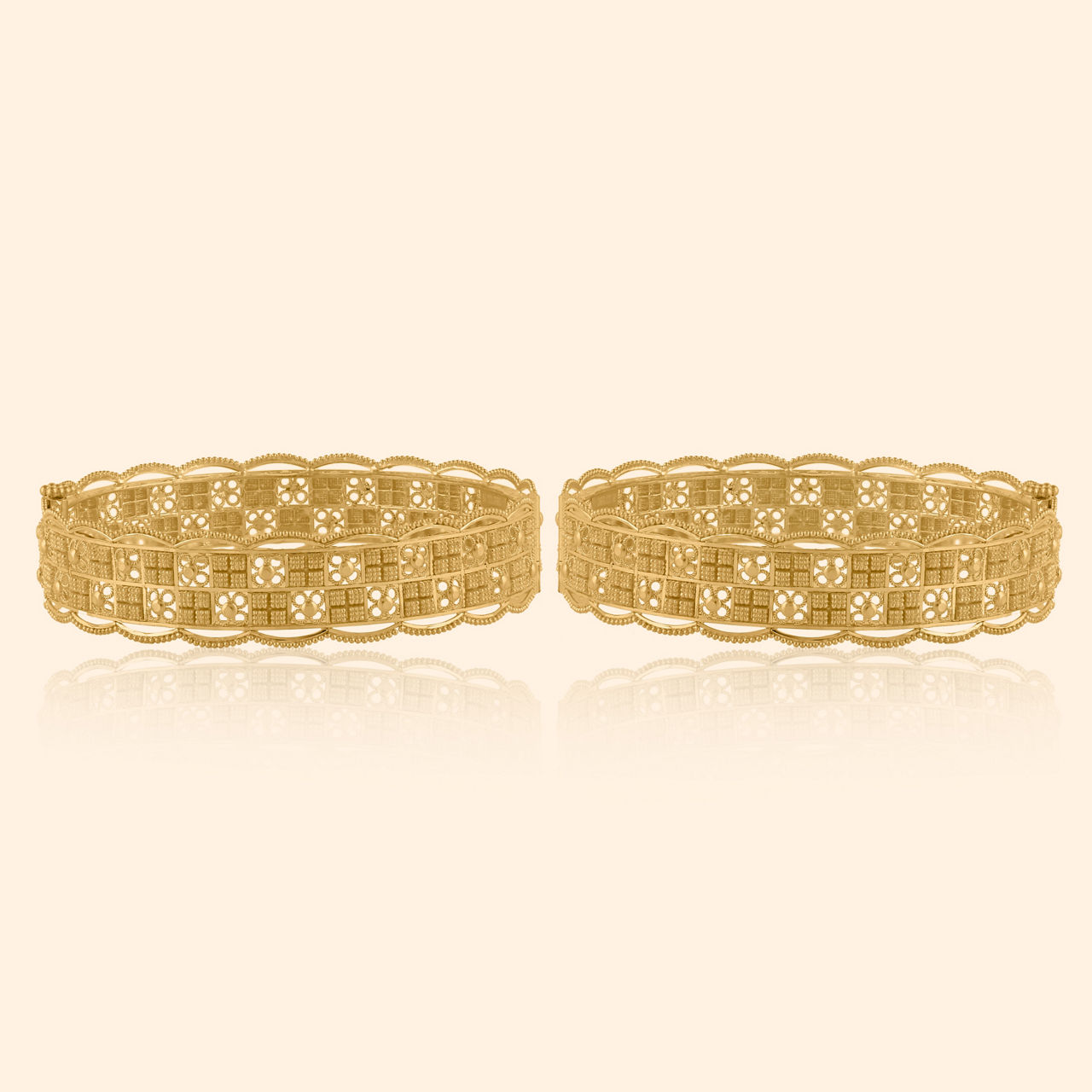 Amara Gold Bangles By Indriya - Aditya Birla Jewellery