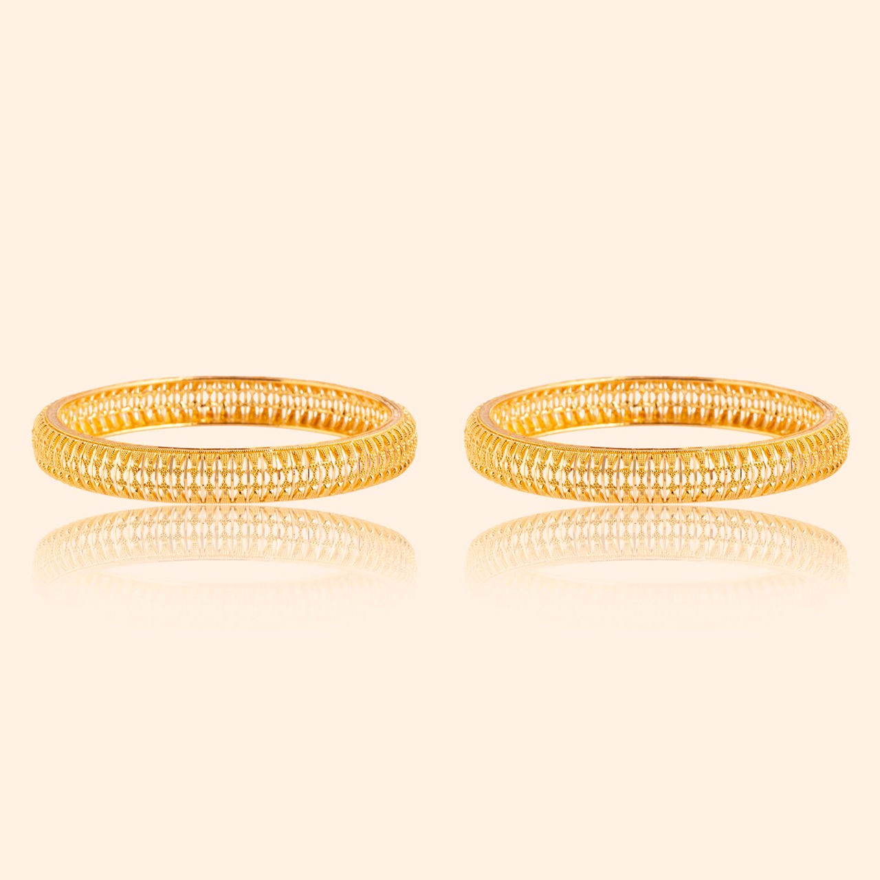 Chhanda Gold Bangles By Indriya - Aditya Birla Jewellery