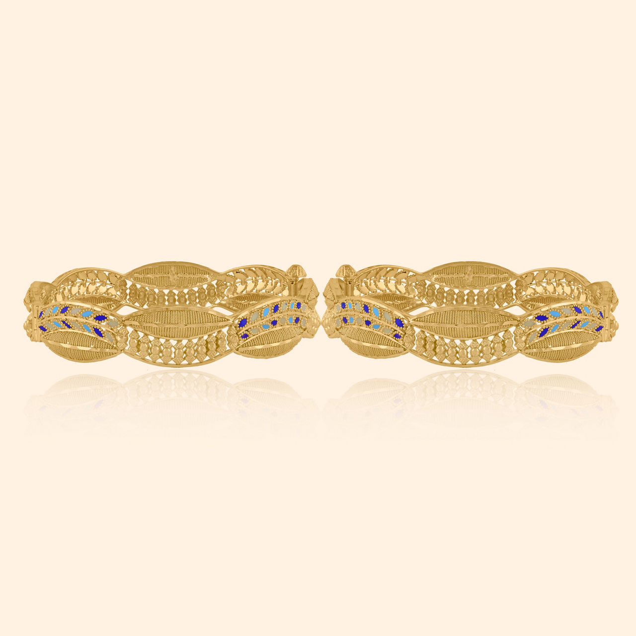 Leela Gold Bangles By Indriya - Aditya Birla Jewellery