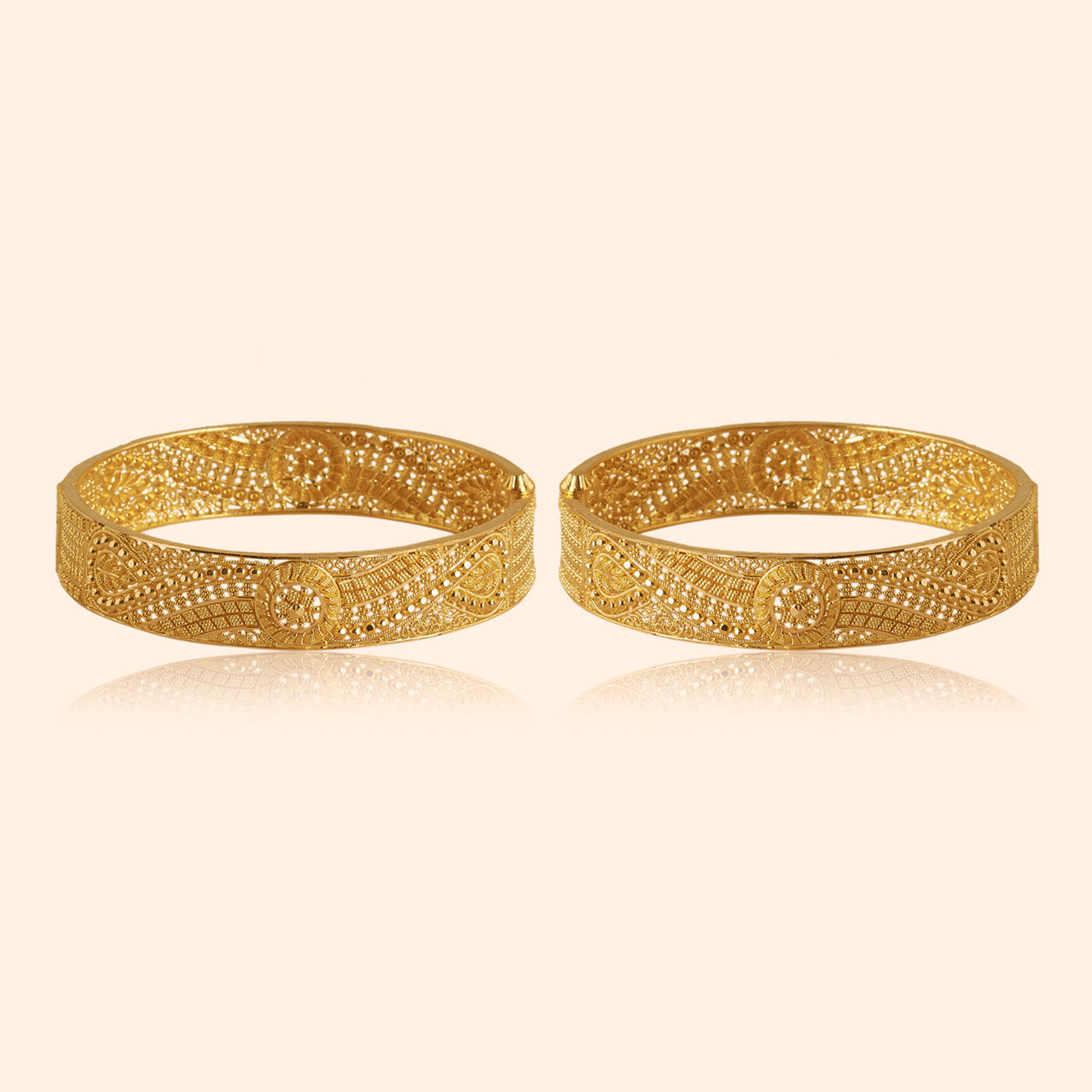 Simran Gold Bangles By Indriya - Aditya Birla Jewellery