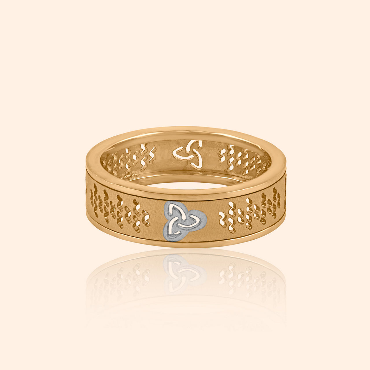 Clementine Gold Finger Ring By Indriya - Aditya Birla Jewellery