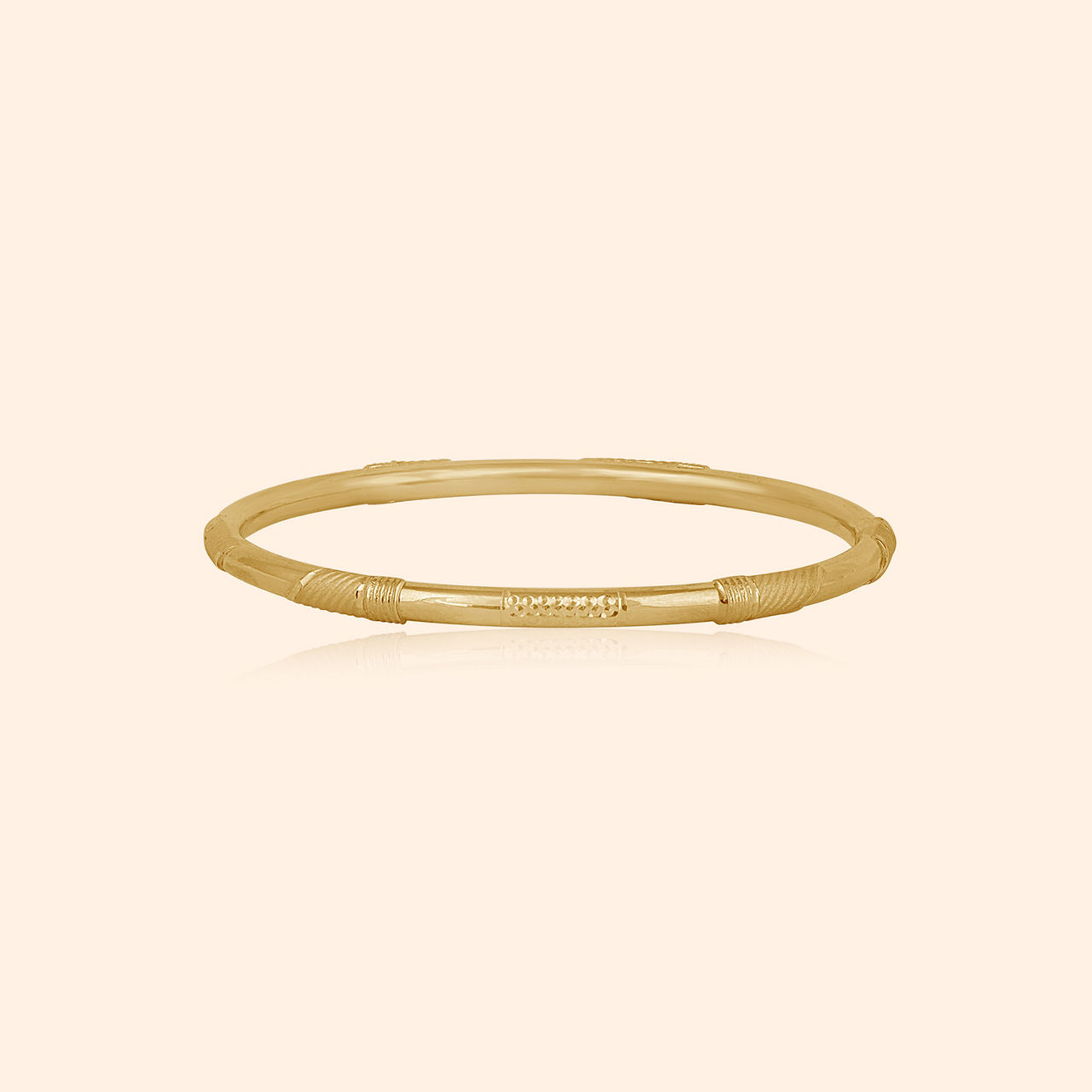 Zevara Gleam Gold Bangle By Indriya - Aditya Birla Jewellery