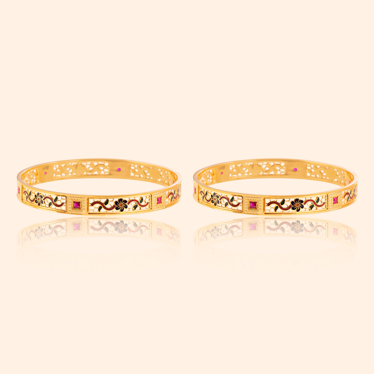 Meenavali Gold Bangle By Indriya - Aditya Birla Jewellery
