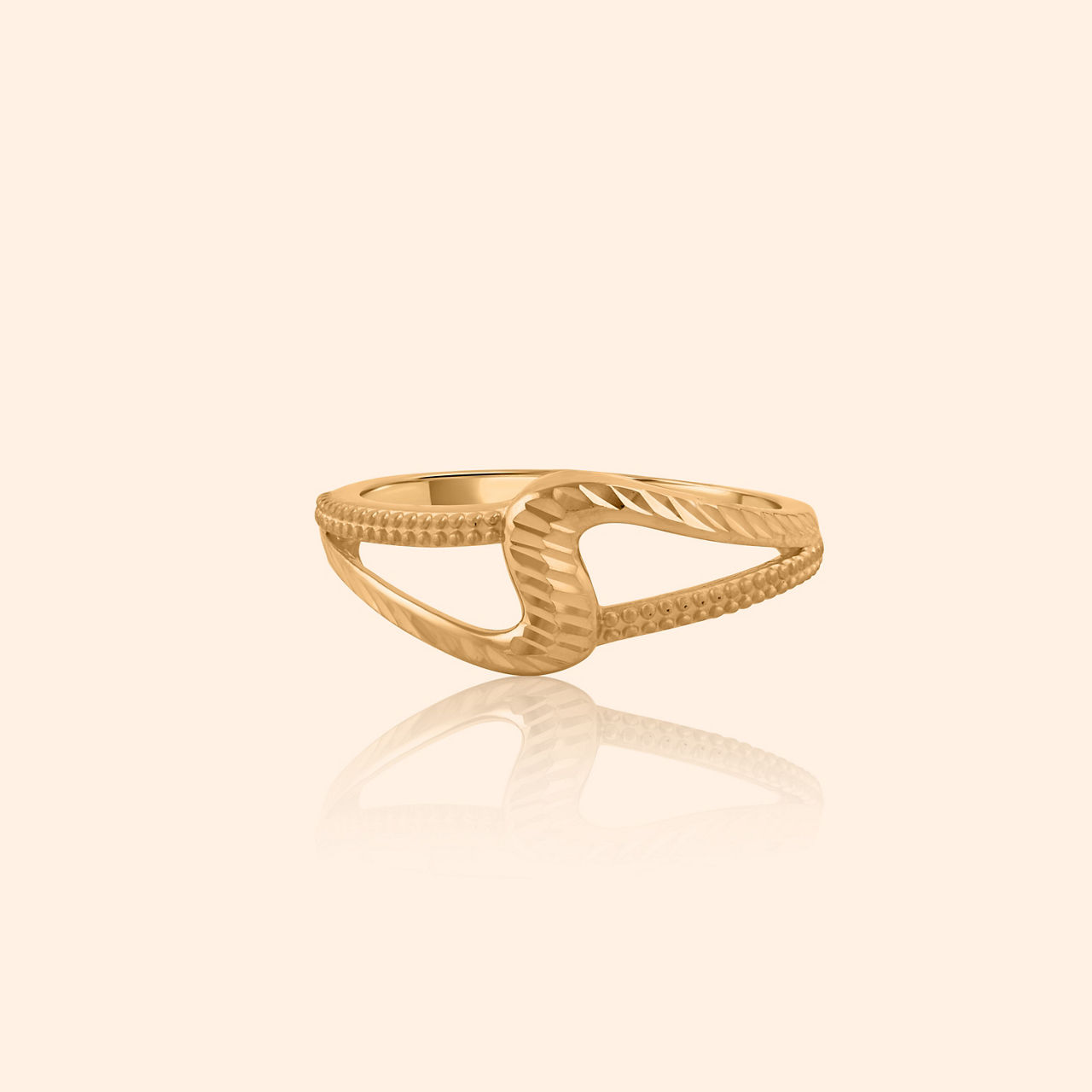 Ganga Gold Finger Ring By Indriya - Aditya Birla Jewellery
