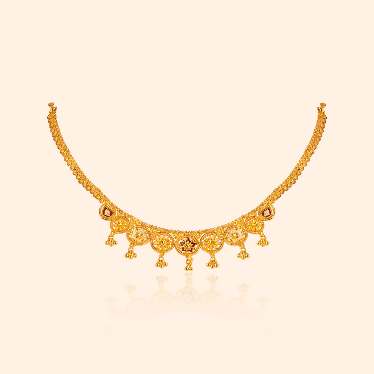 Devashree Gold Neckwear By Indriya - Aditya Birla Jewellery