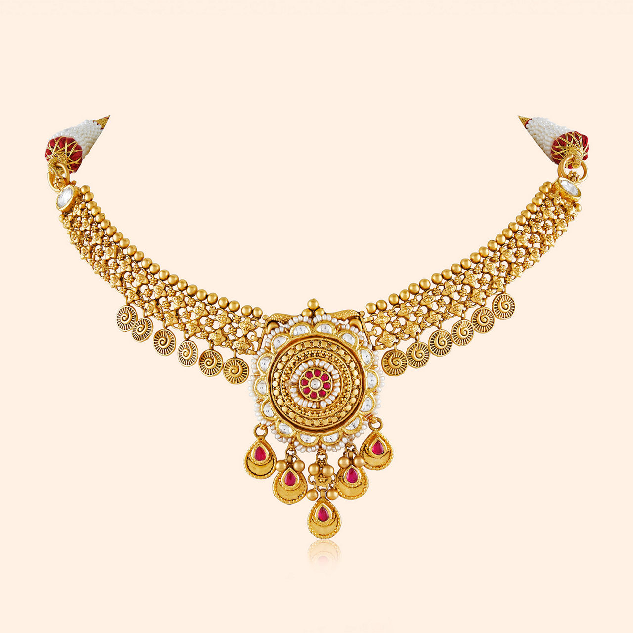 Mashuka Gold Necklace By Indriya - Aditya Birla Jewellery