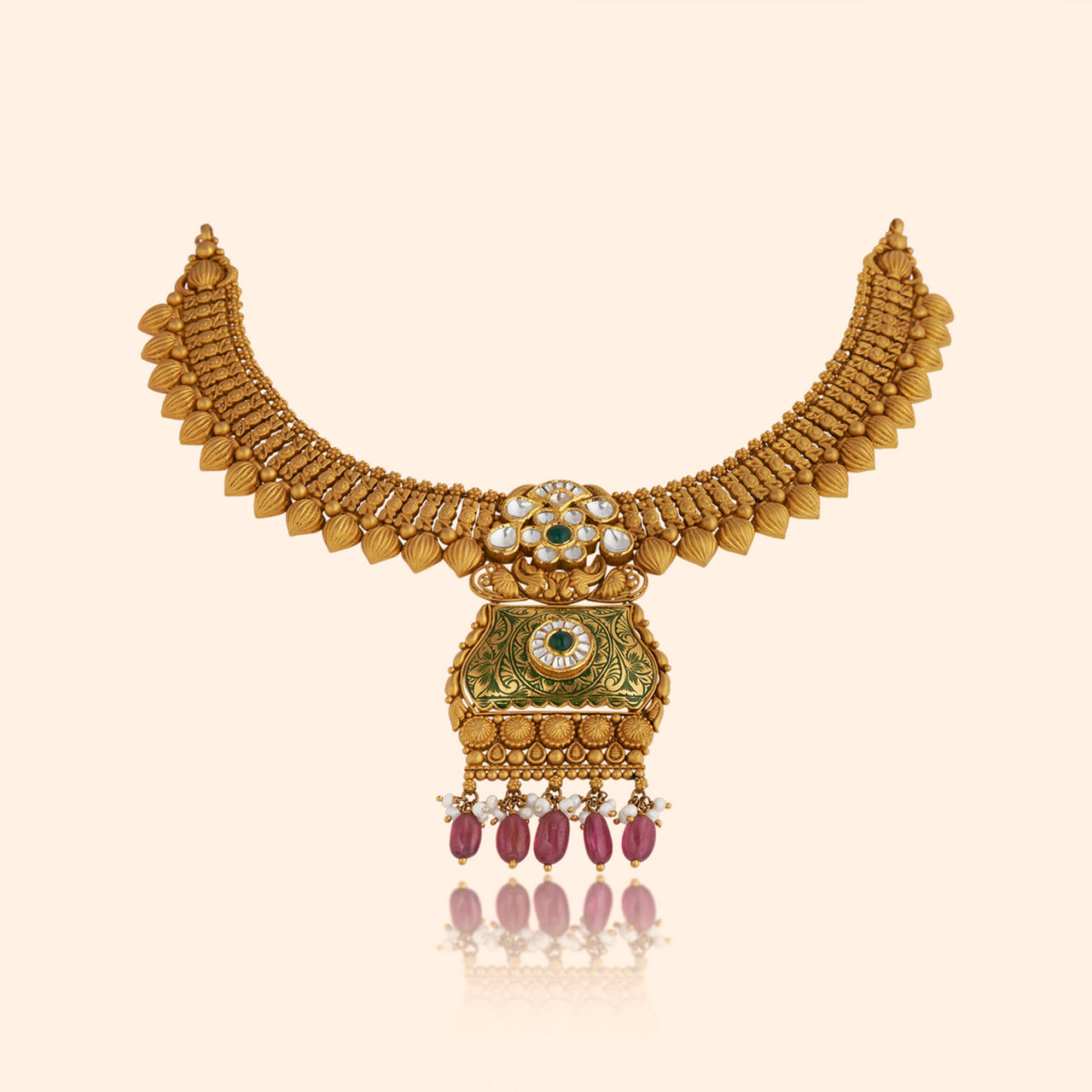 Veeramani Gold Necklace By Indriya - Aditya Birla Jewellery