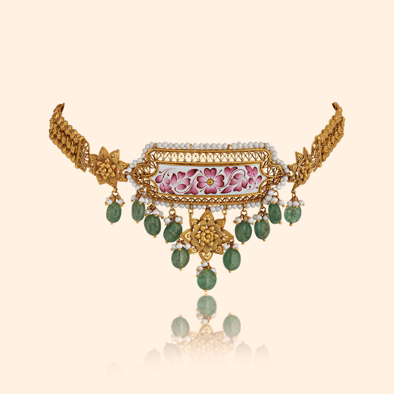 Anarkali Gold Necklace By Indriya - Aditya Birla Jewellery