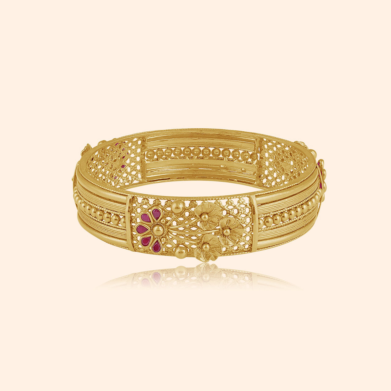 Pravinya Gold Bangle By Indriya - Aditya Birla Jewellery