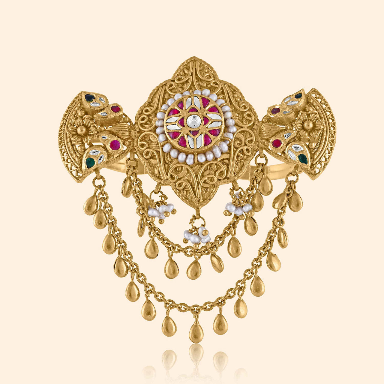 Rangoli Gold Finger Rings By Indriya - Aditya Birla Jewellery