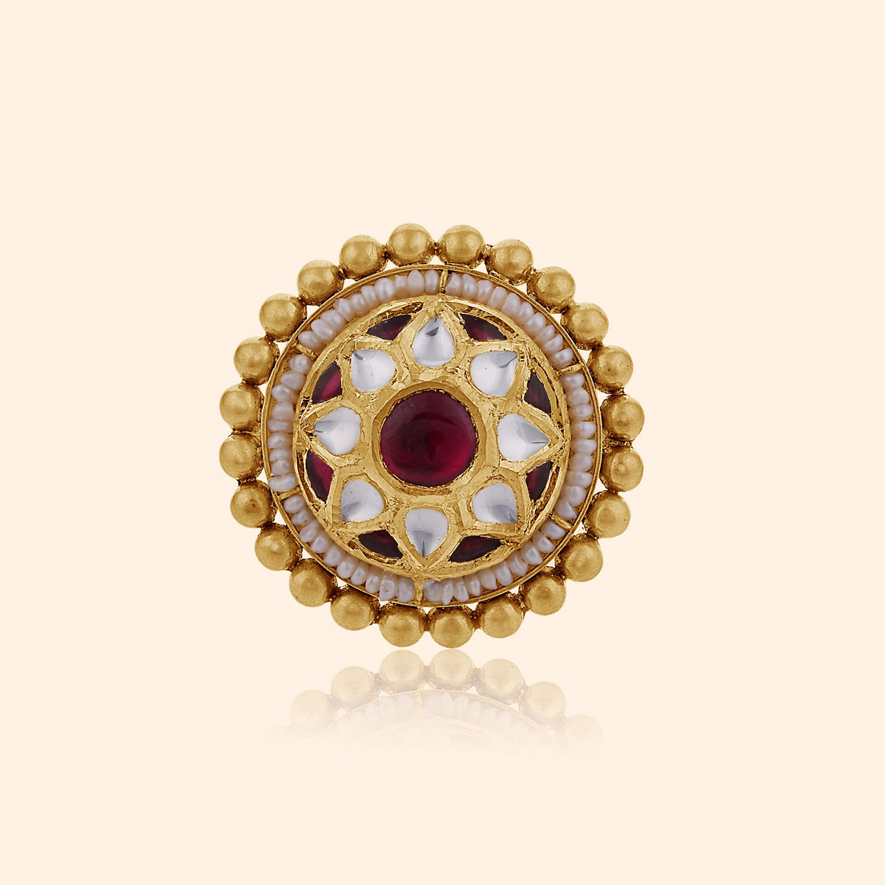 Padma Mandala Gold Ring By Indriya - Aditya Birla Jewellery