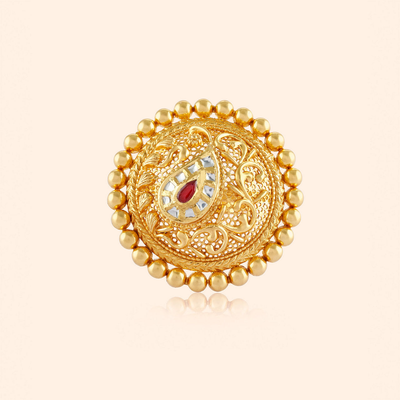 Mudra Paisley Gold Ring By Indriya - Aditya Birla Jewellery