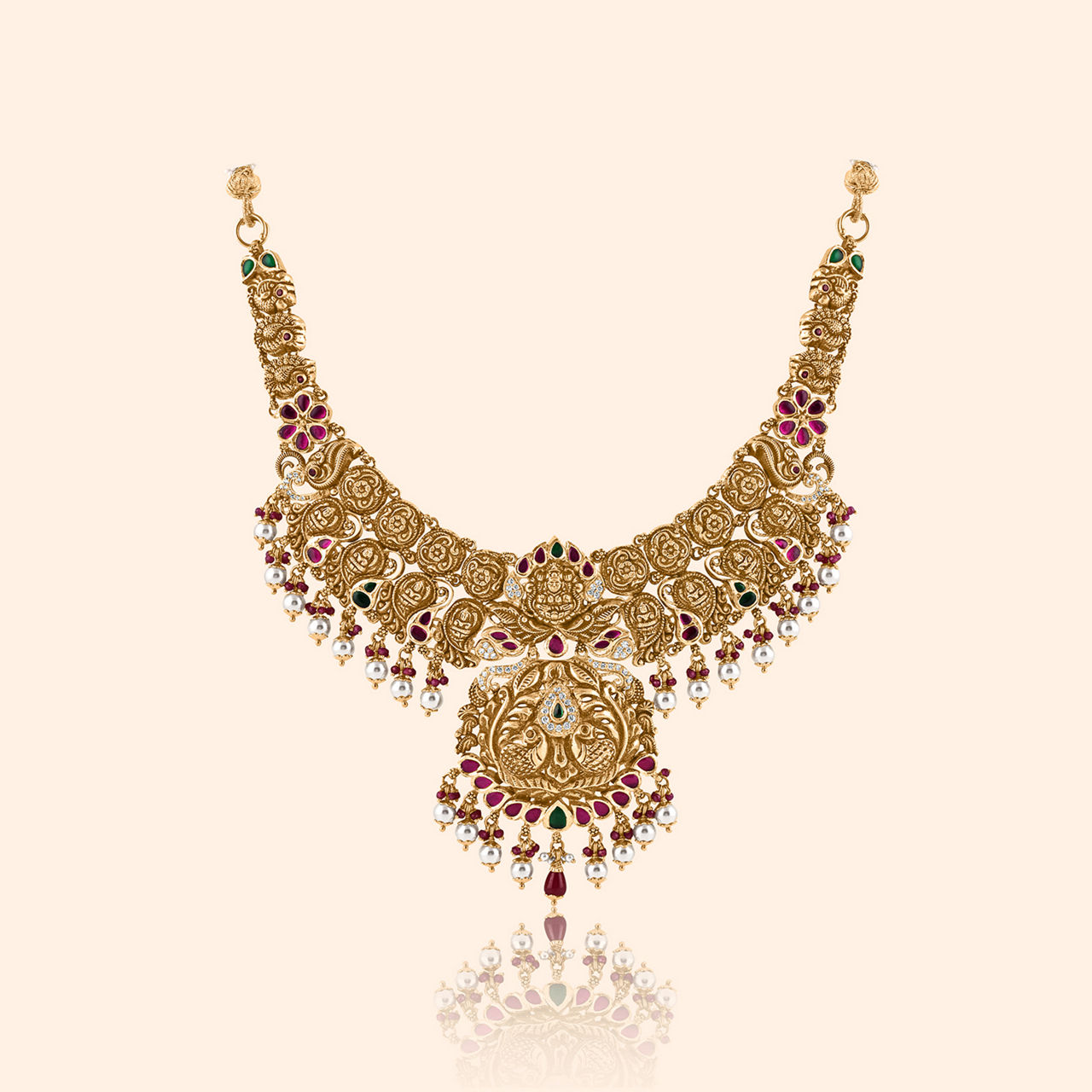 Mayuran Gold Neckwear By Indriya - Aditya Birla Jewellery