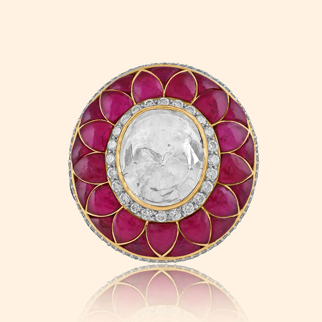 Diya Polki Ring By Indriya - Aditya Birla Jewellery