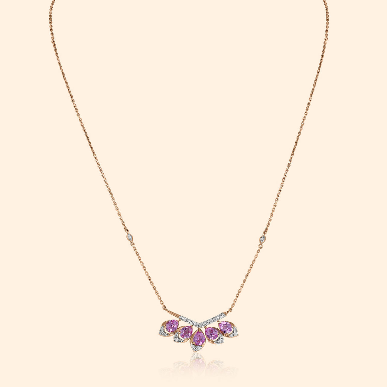 Belladonna Diamond Necklace By Indriya - Aditya Birla Jewellery